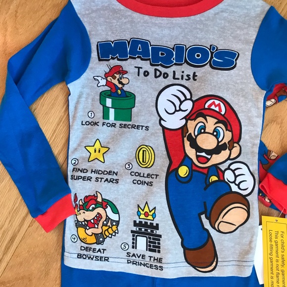 Nintendo | Pajamas | Nwt Super Mario 4 Piece Pajamas | Poshmark